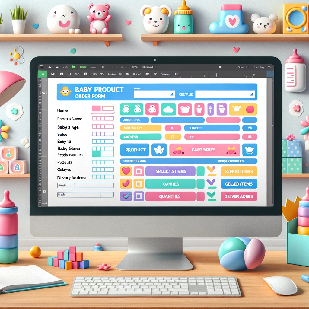 How to Make Editable Baby Product Order Form Template | Fulfyld